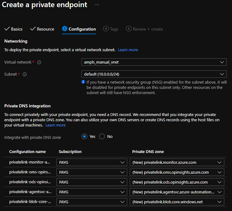 Deploy AMPLS with Terraform